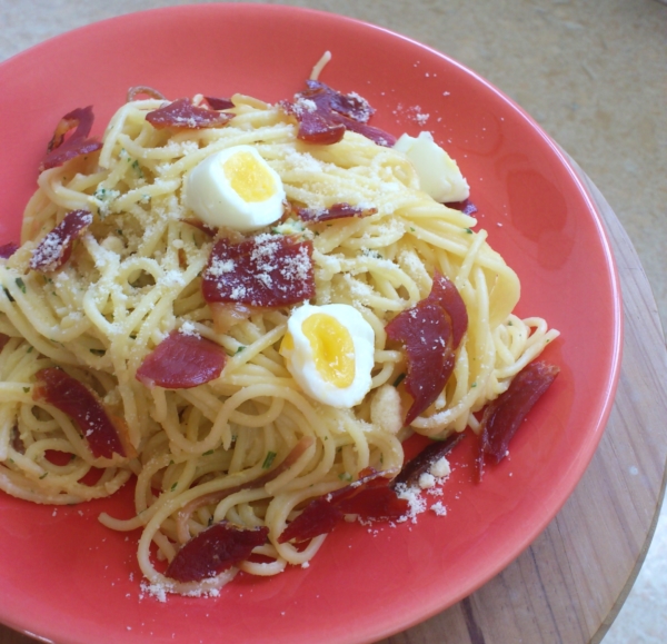 Spring carbonara