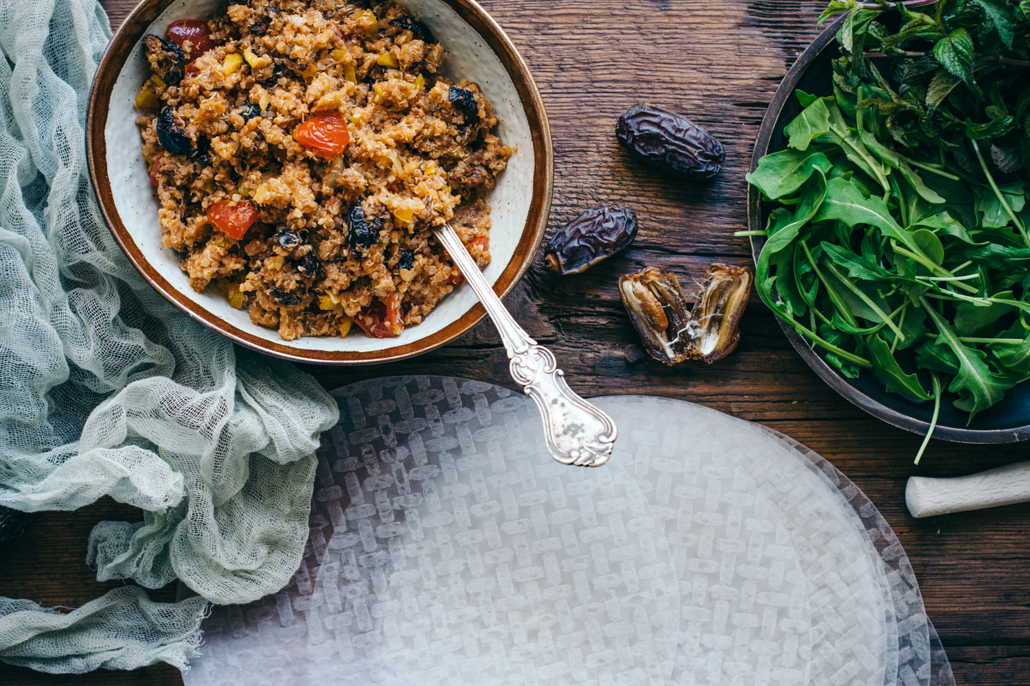 Mediterranean Style Quinoa Spring Rolls | In the mood for food