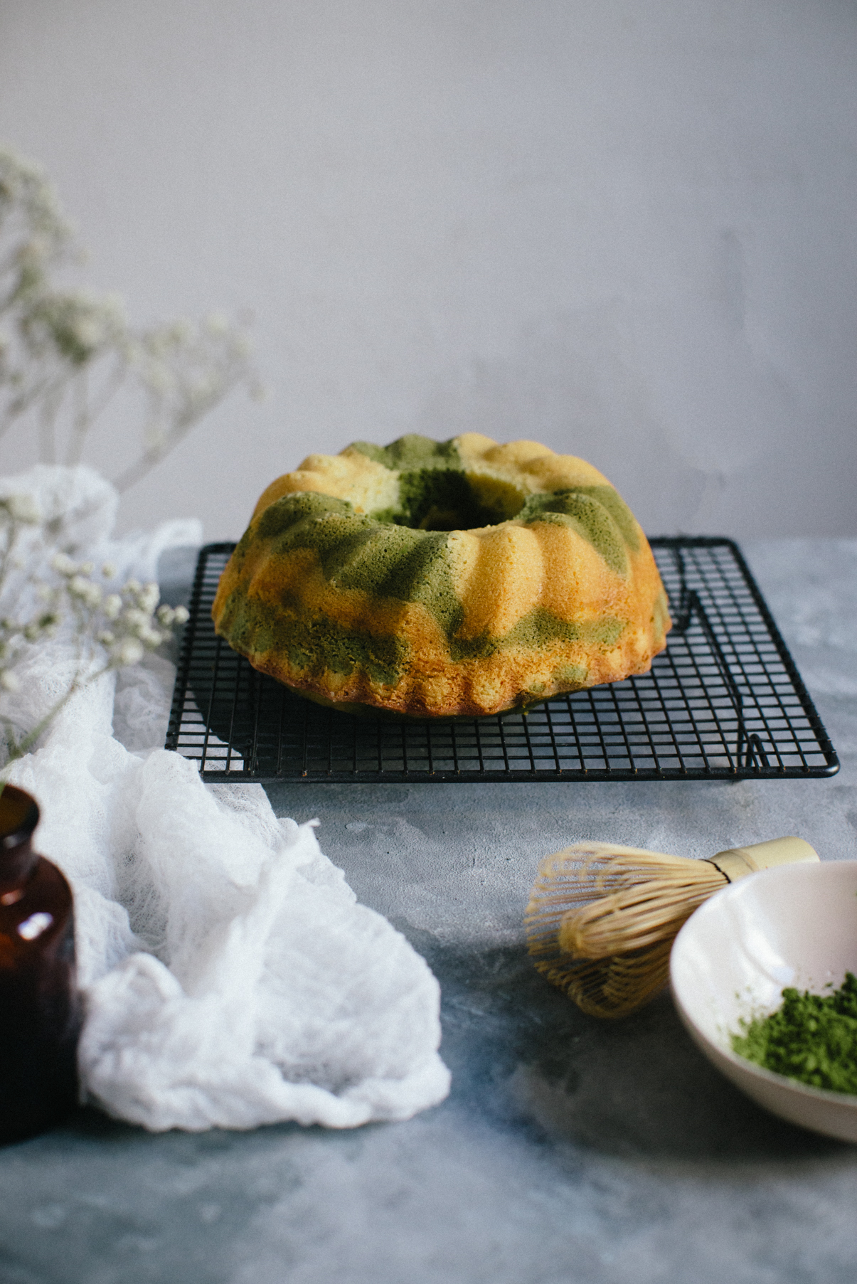 Vanilla Matcha Marble Cake | In the mood for food
